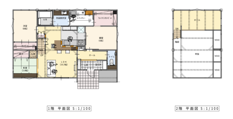 1.5階建ては平屋の間取りがベース｜20坪・30坪・40坪台の間取り例7選、価格・注意点も解説 | 福井の注文住宅・工務店ノークホームズ