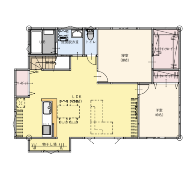 玄関からパントリー・キッチンへの動線が良い間取り事例｜玄関・キッチンを直結させるメリット・デメリット | 福井の注文住宅・工務店ノークホームズ