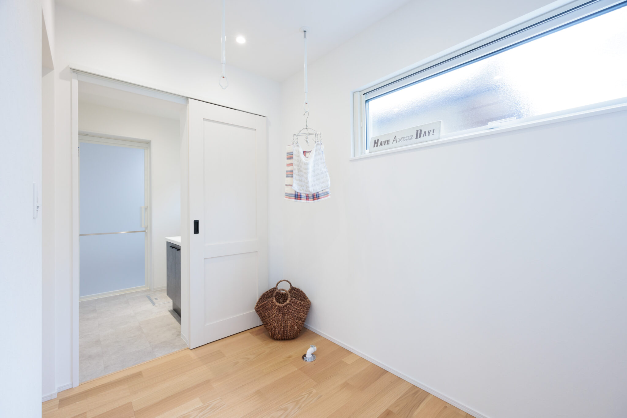 平屋の間取り（2LDK〜3LDK、30坪以下）にランドリールームをプラスしたおしゃれな事例 | 福井の注文住宅・工務店ノークホームズ