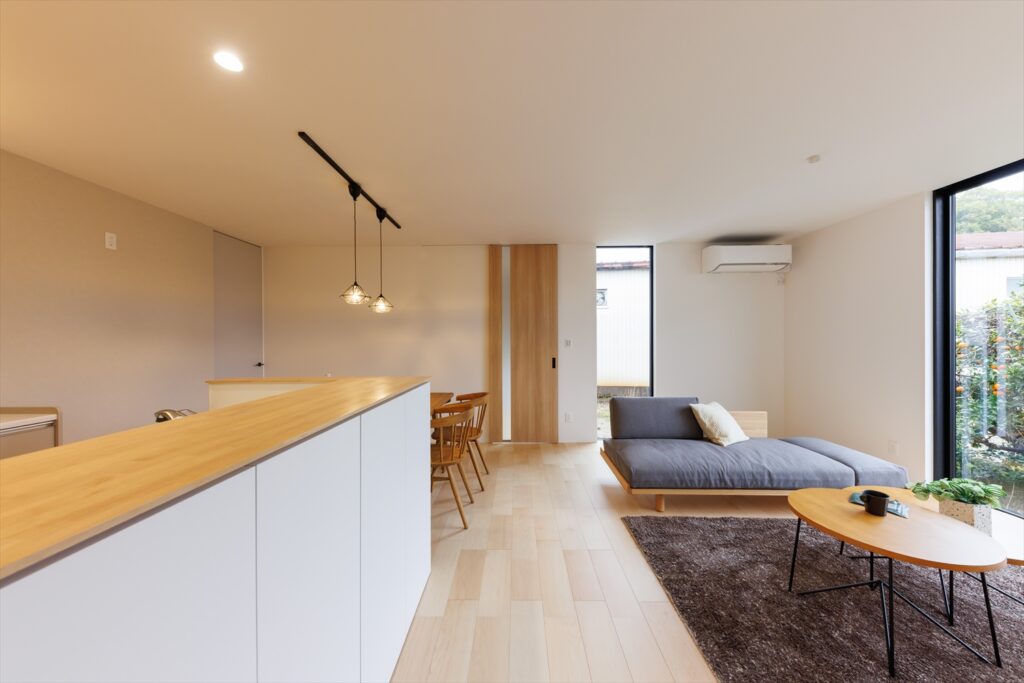 20坪台の平屋で、ゆったりとのびのび暮らす家｜福井県坂井市注文住宅 | NORQ | 施工事例 | 福井の注文住宅・工務店ノークホームズ